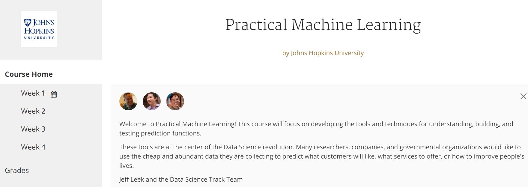 Completed week 1 of Machine Learning at Coursera.org - Affordable in ...