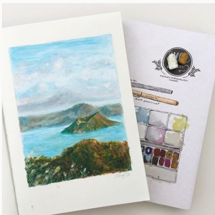 Esther's painting of Taal volcano, Philippines - Affordable in home ...